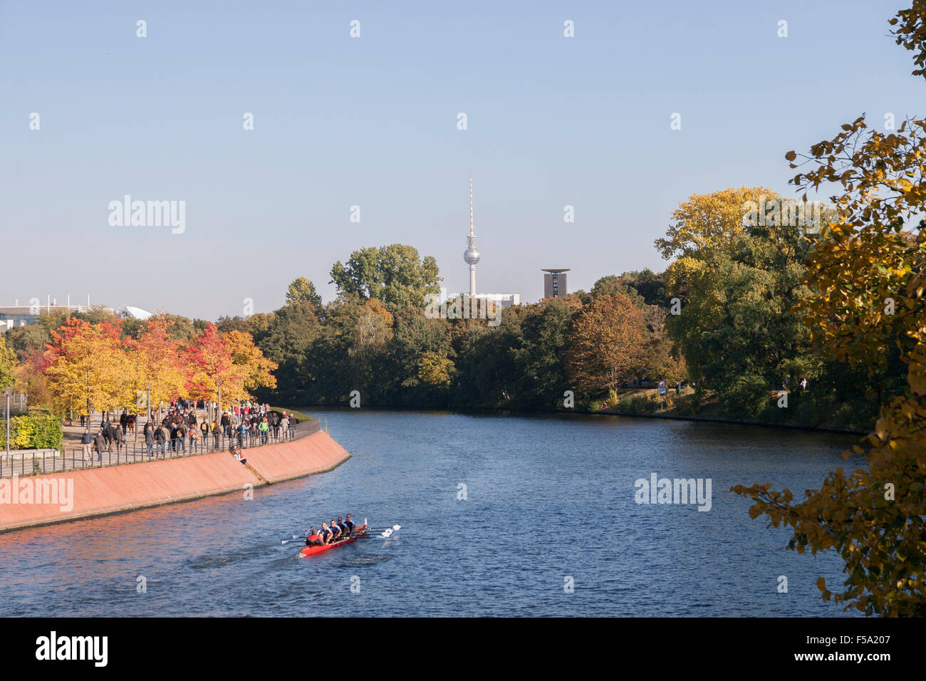 rowing boat river - Berlin Germany Stock Photo - Alamy