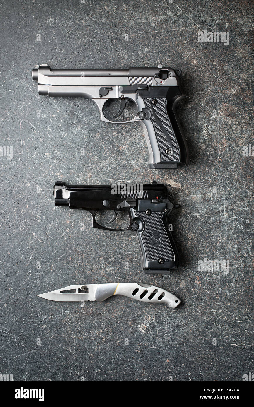 Gun pistol side view hi-res stock photography and images - Alamy