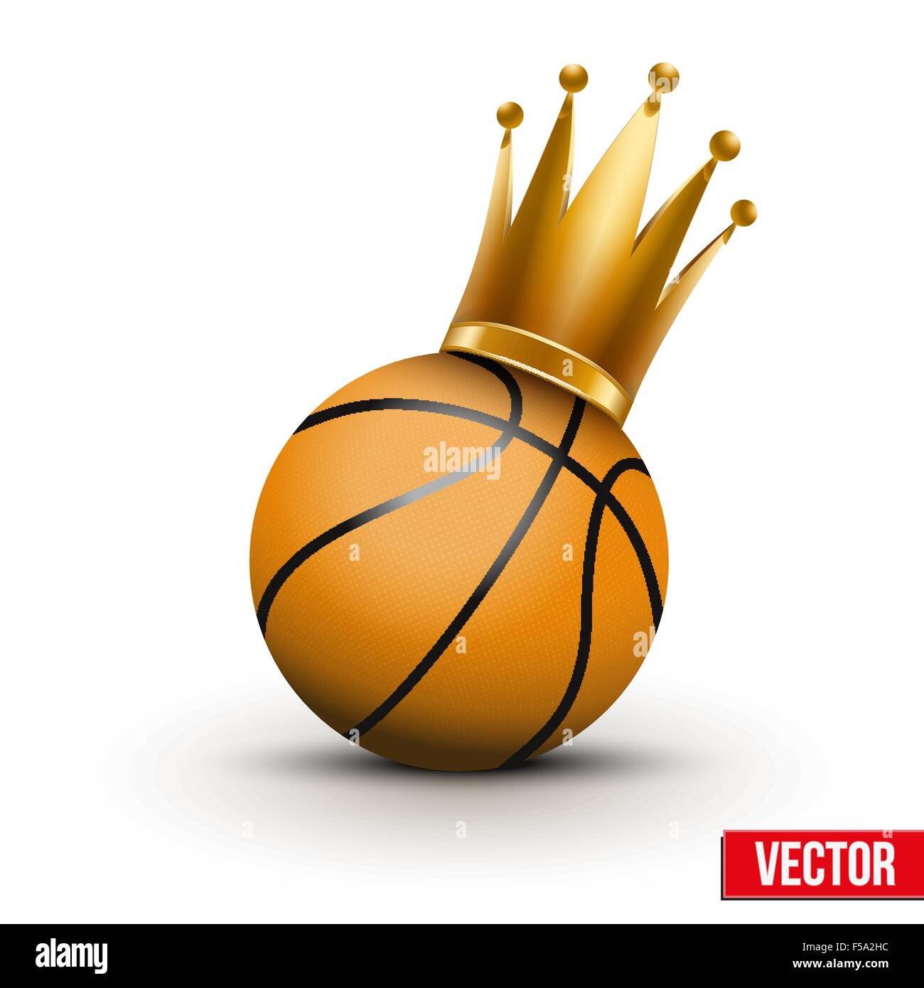 Basketball ball with royal crown of princess Stock Vector Image & Art ...