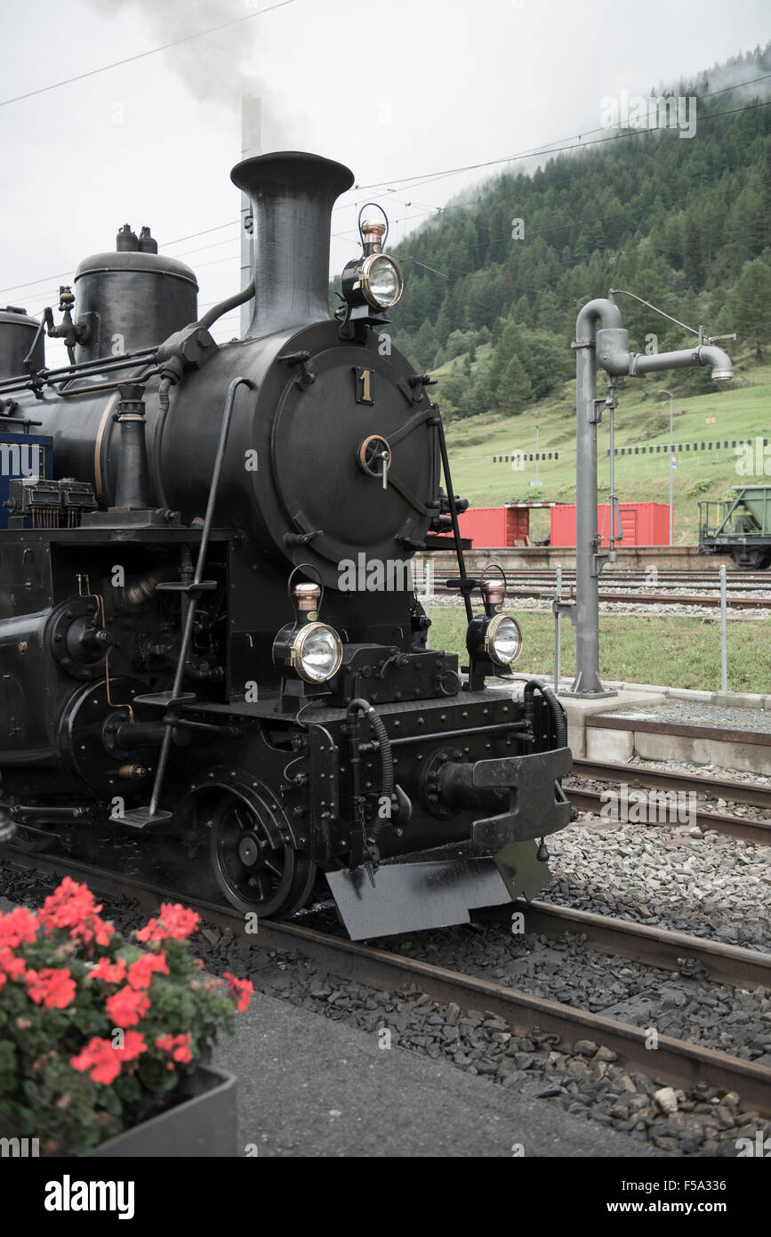 Furka Cogwheel Steam Railway Locomotive DFB 1 -2 Stock Photo - Alamy