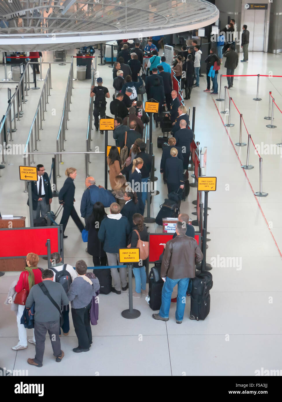 TSA Security Check Point in Terminal 1 at John F. Kennedy International ...