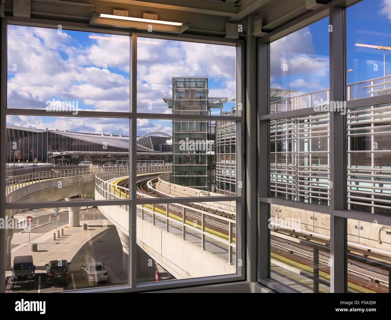 AirTrain Tracks John F. Kennedy International Airport, New York Stock ...