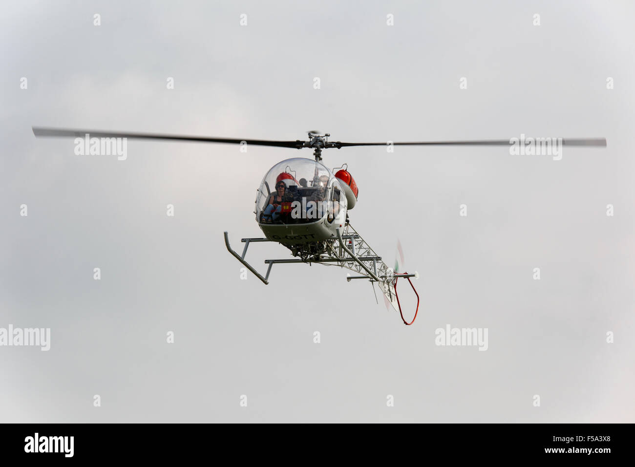 Agusta-Bell 47G-4A G-GGTT in flight at Breighton Airfield Stock Photo ...