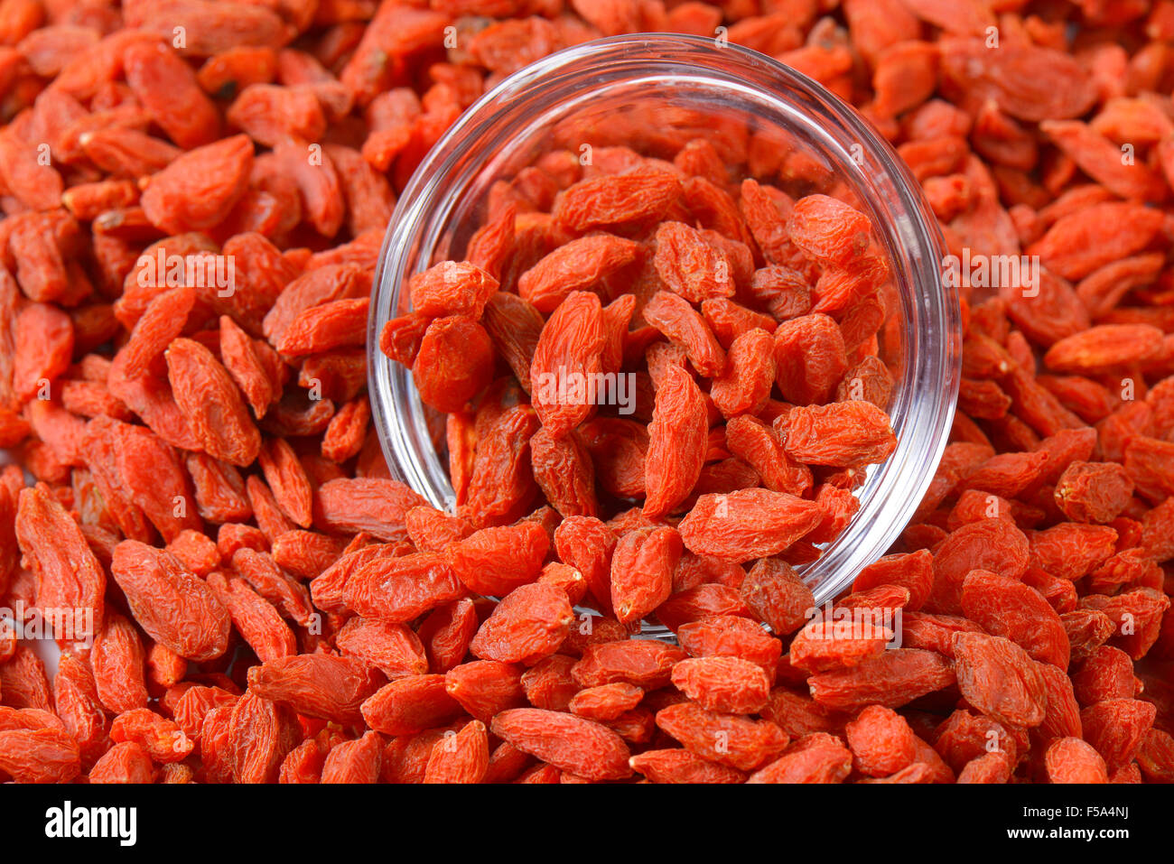 Dried wolf berries with glass bowl Stock Photo - Alamy