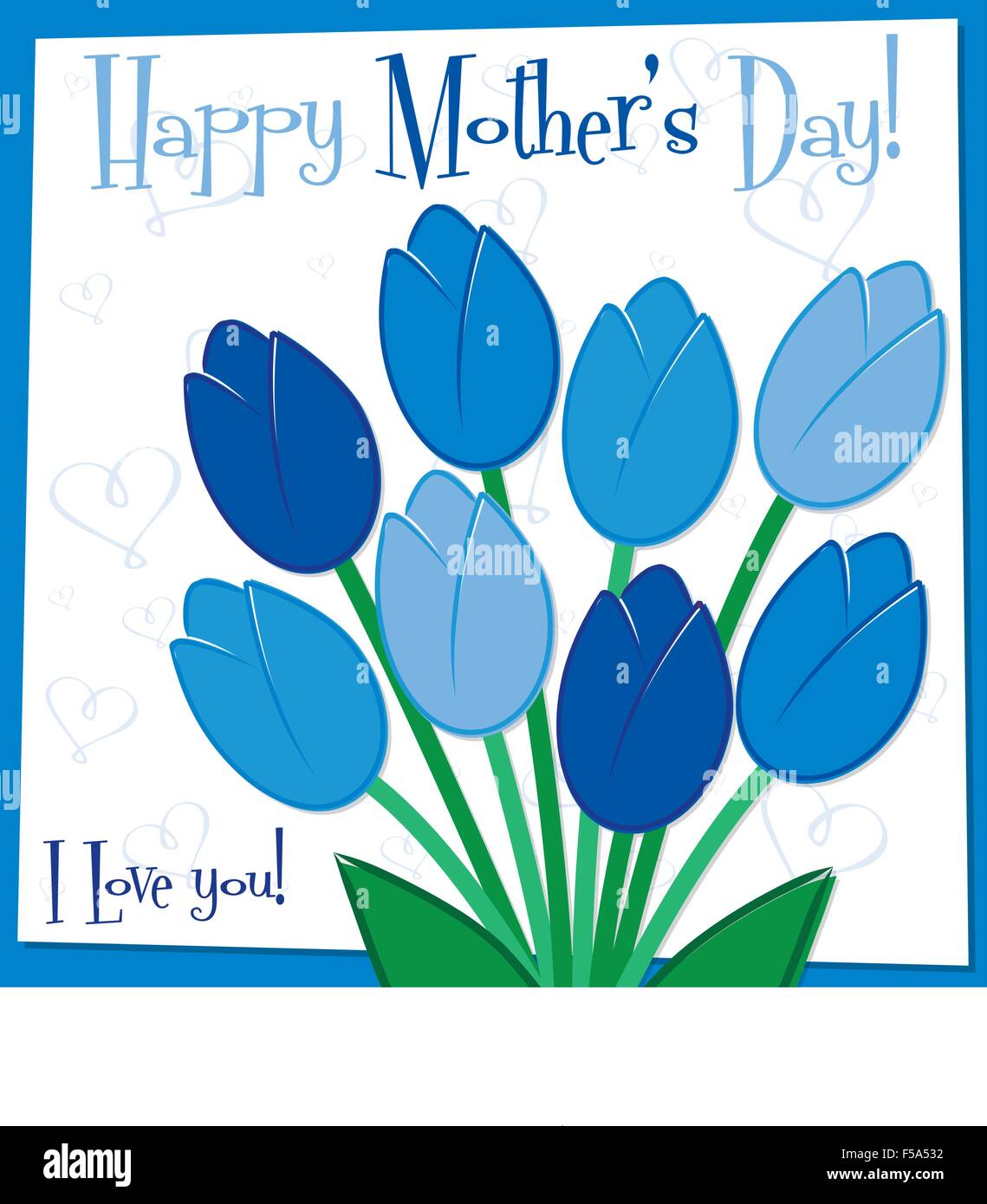 Tulip happy family in bloom Stock Vector Images - Alamy