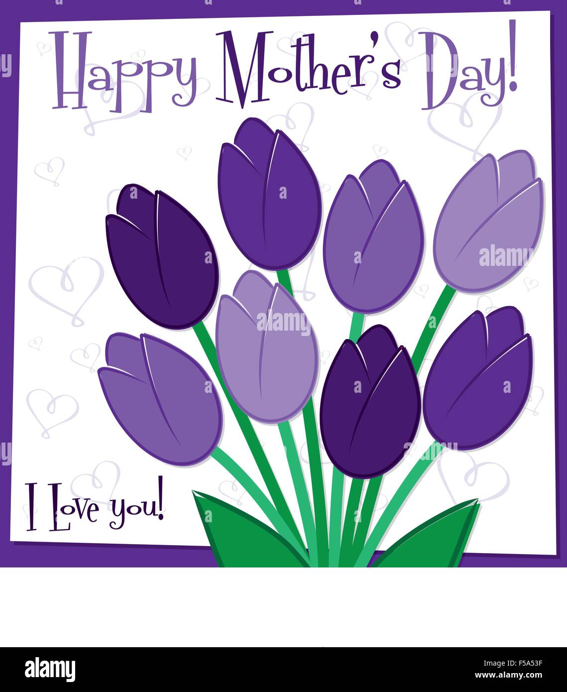Happy Mother's Day tulip card in vector format Stock Vector Image & Art ...