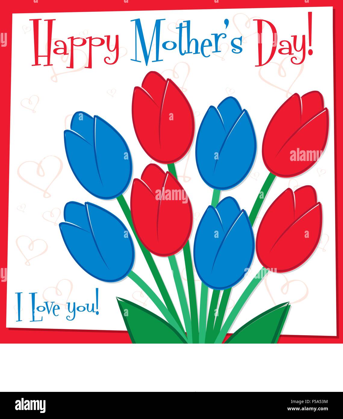 Happy Mother's Day tulip card in vector format Stock Vector Image & Art ...