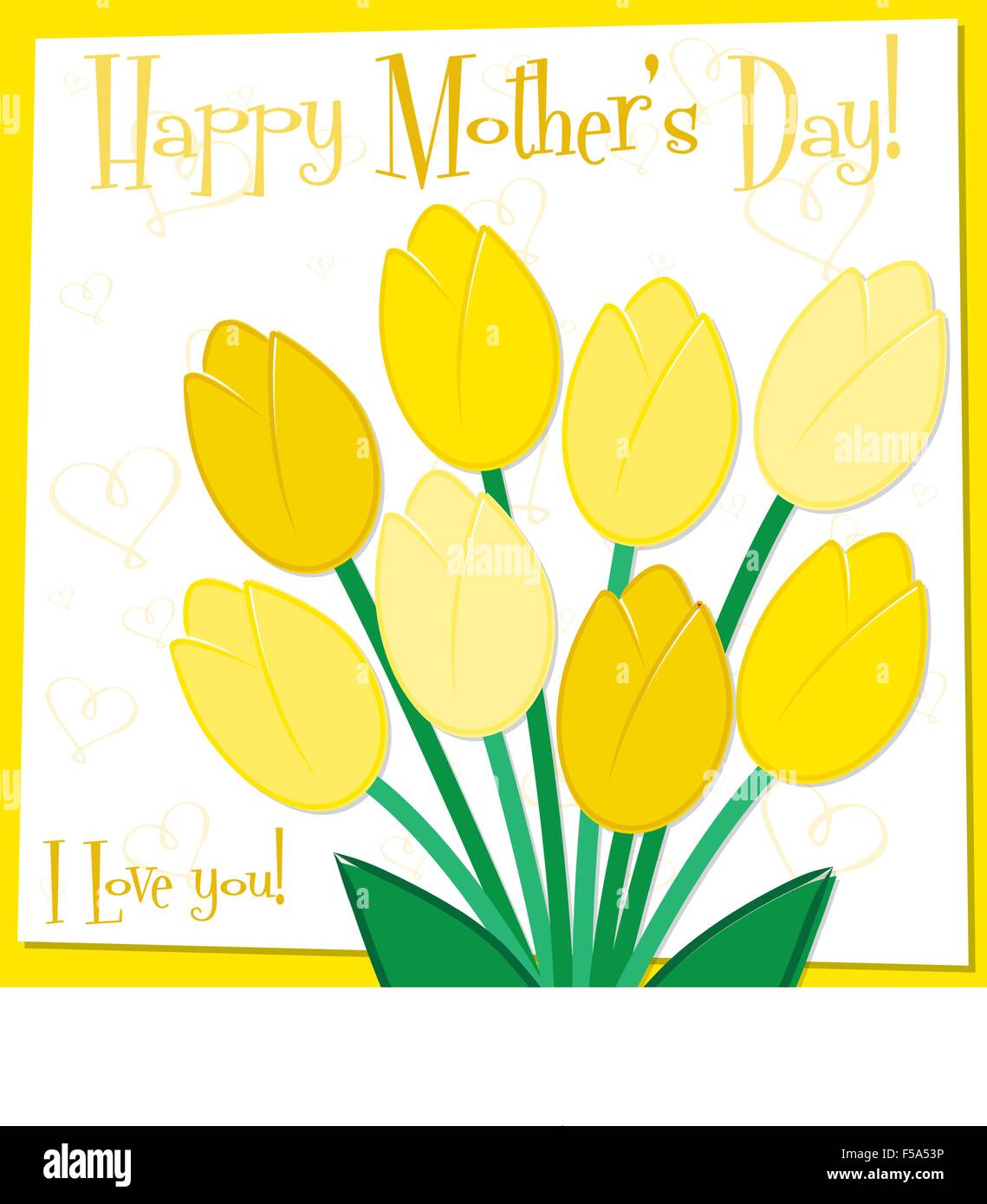Happy Mother's Day tulip card in vector format Stock Vector Image & Art ...