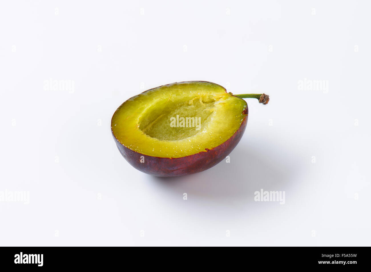 Half a plum without stone Stock Photo - Alamy