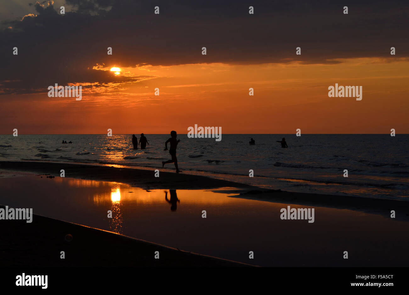 Caspian Beach in sunset Stock Photo - Alamy