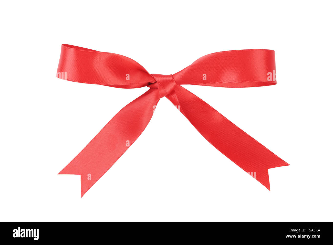 handmade red ribbon bow from above Stock Photo - Alamy
