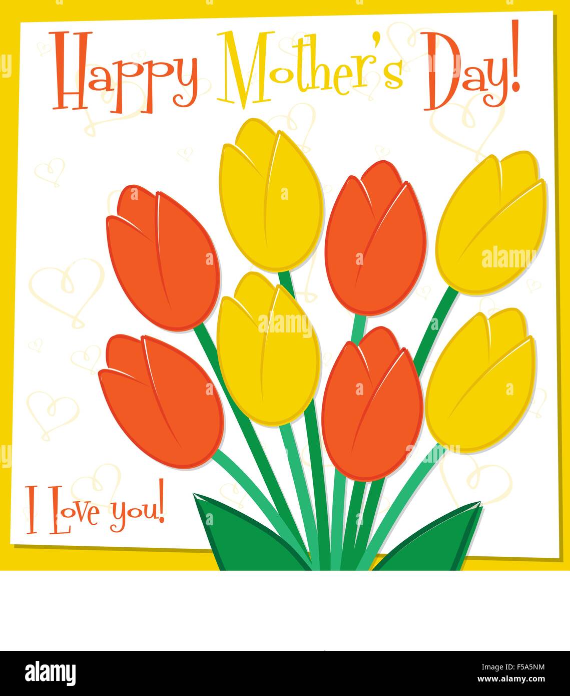Happy Mother's Day tulip card in vector format Stock Vector Image & Art ...