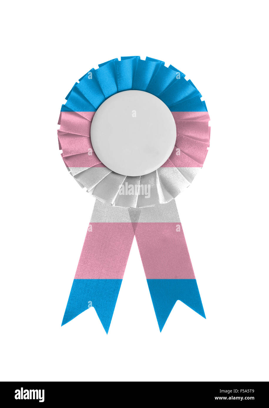 Award ribbon isolated on a white background, Trans Pride Stock Photo ...