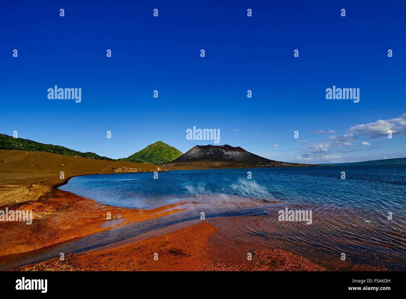 Hot Water Springs near Mount Tavurvur active volcano Rabaul PNG Stock ...