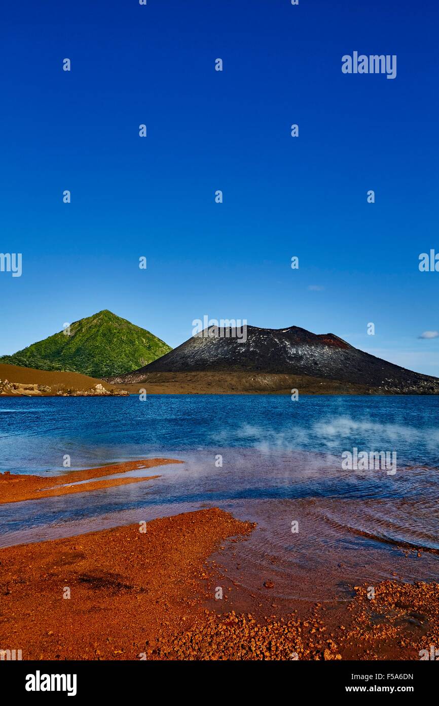 Hot Water Springs near Mount Tavurvur active volcano Rabaul PNG Stock ...