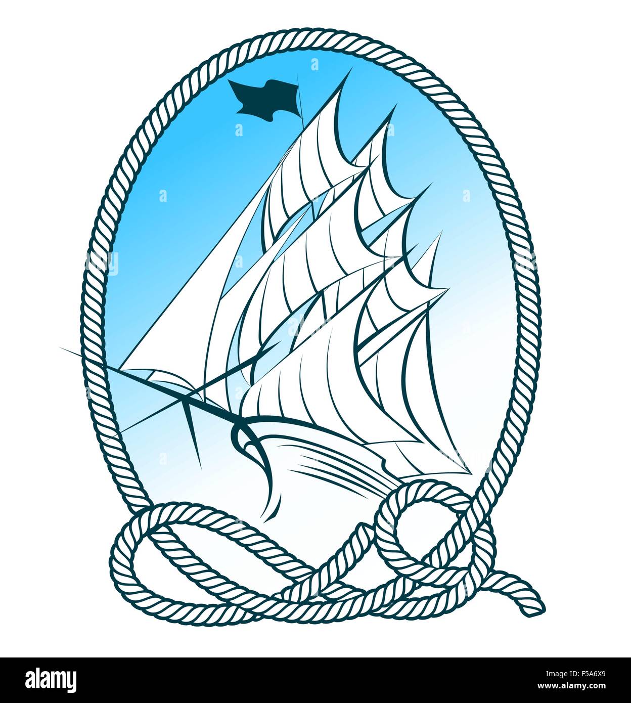 Rope in the water Stock Vector Images - Alamy