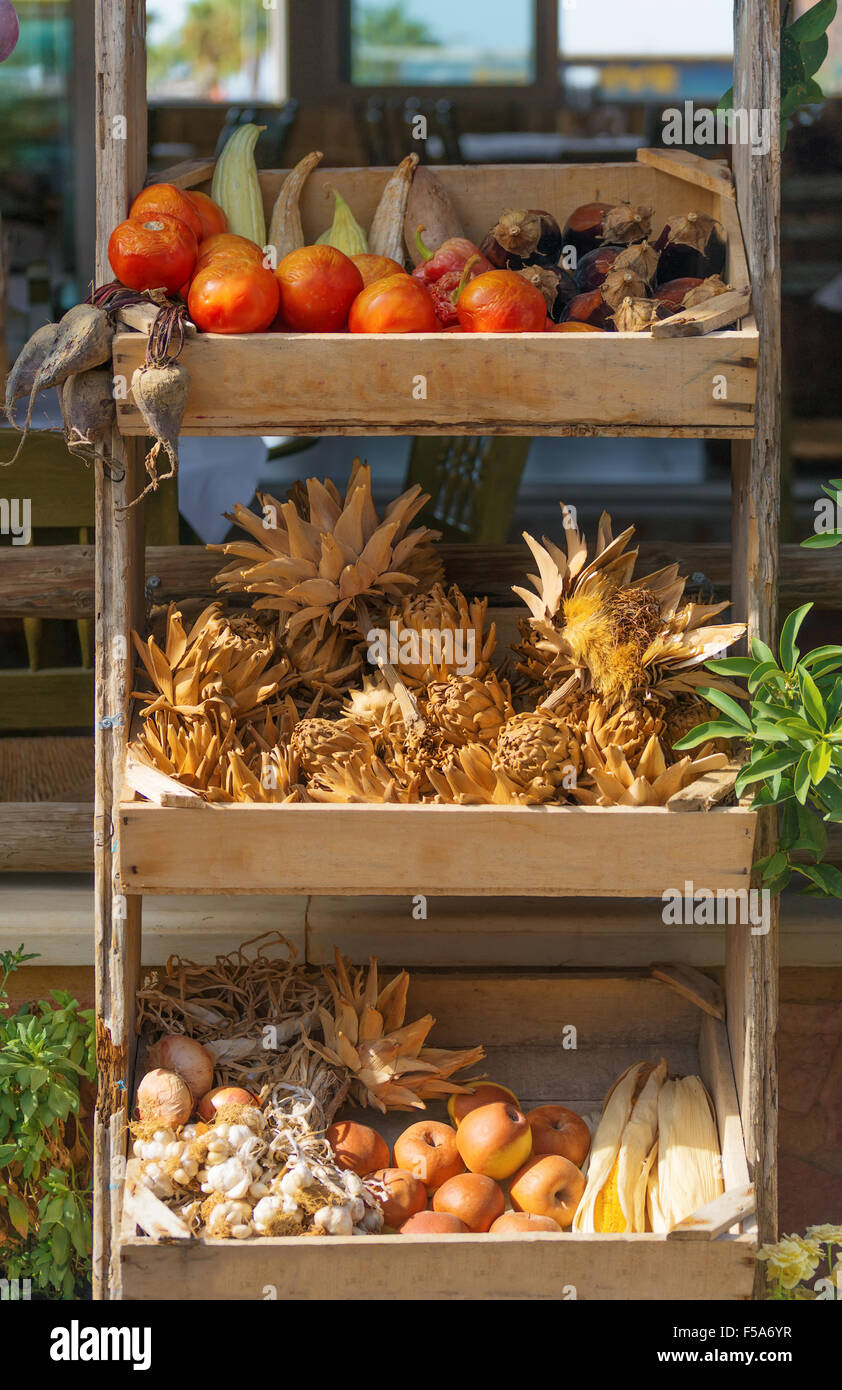 Stand with rotten vegetables and fruits on the street Stock Photo - Alamy