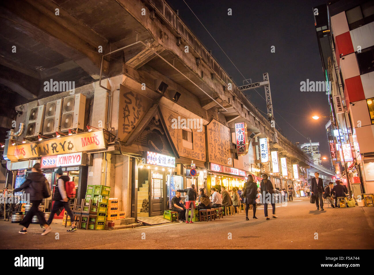 Street scene around Yurakucho station,Minato-Ku,Tokyo,Japan Stock Photo ...