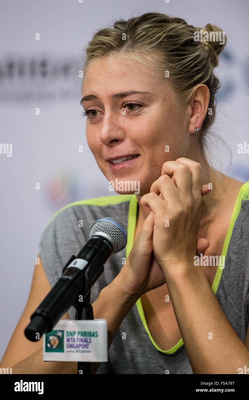Singapore. 31st October, 2015. Maria Sharapova in press conference ...