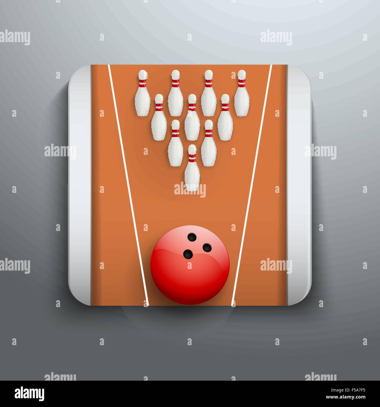 Bowling pins and ball icon symbol Stock Vector Image & Art - Alamy