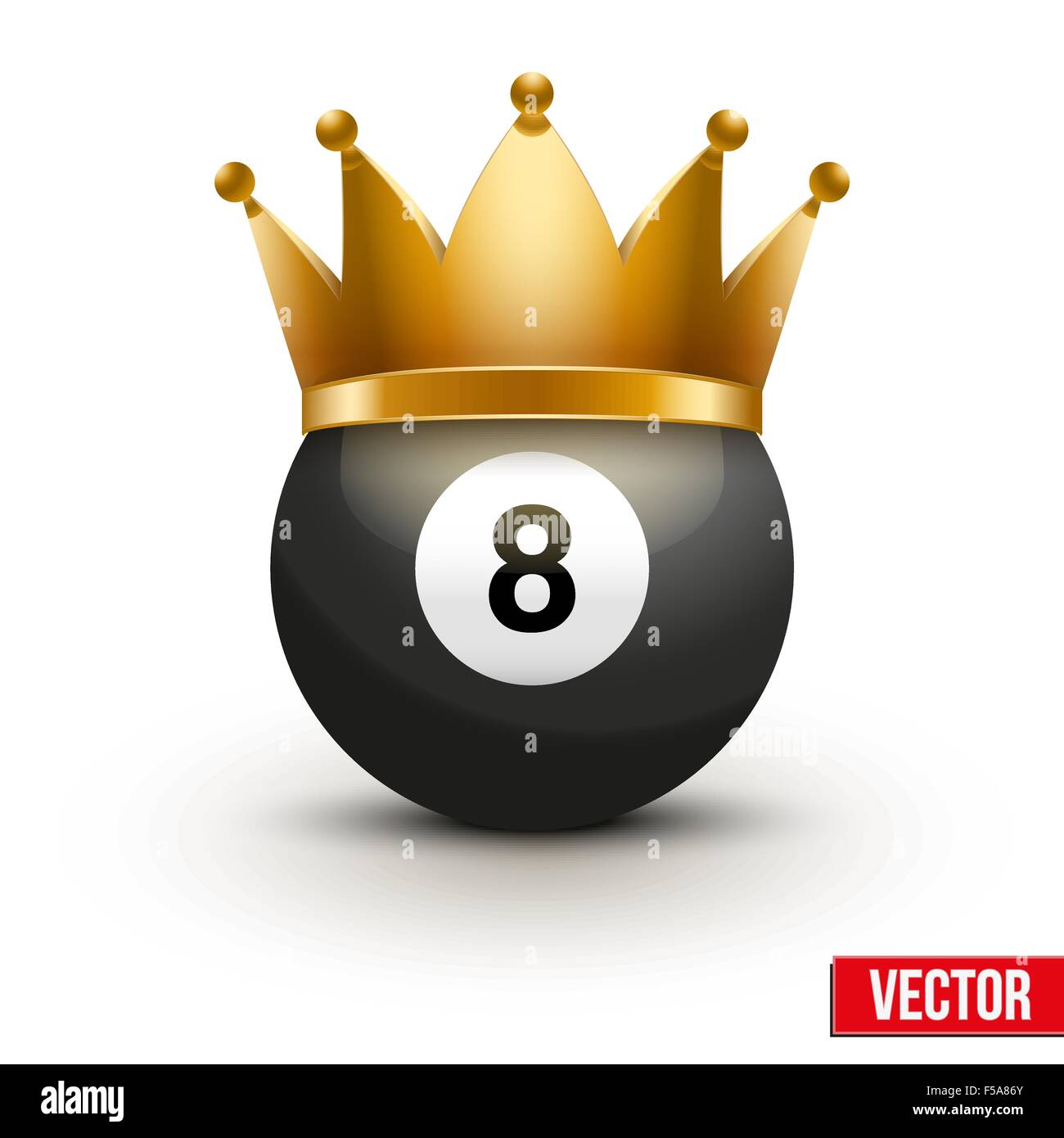 Billiard ball with royal crown Stock Vector Image & Art - Alamy