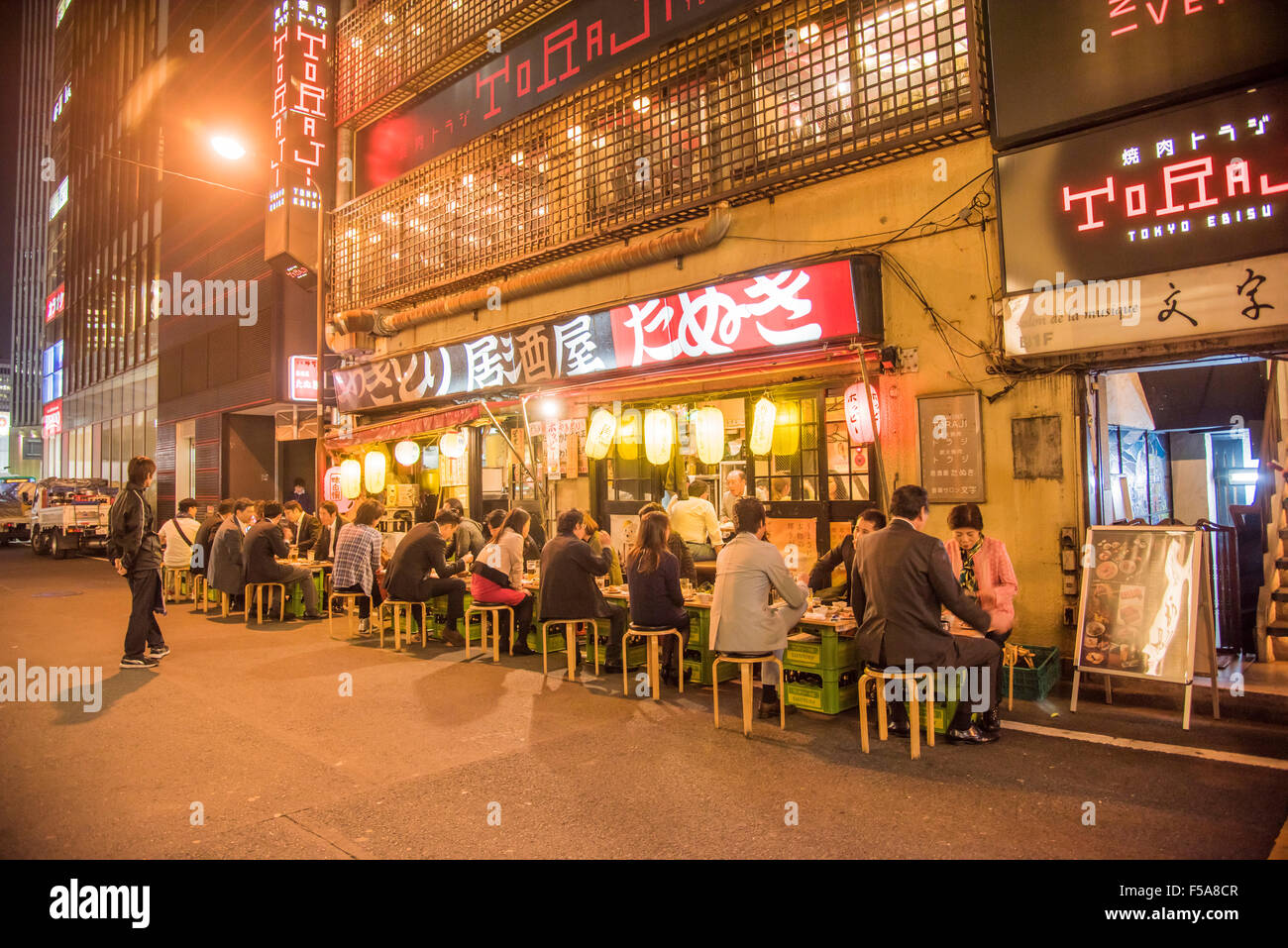 Street scene around Yurakucho station,Minato-Ku,Tokyo,Japan Stock Photo ...