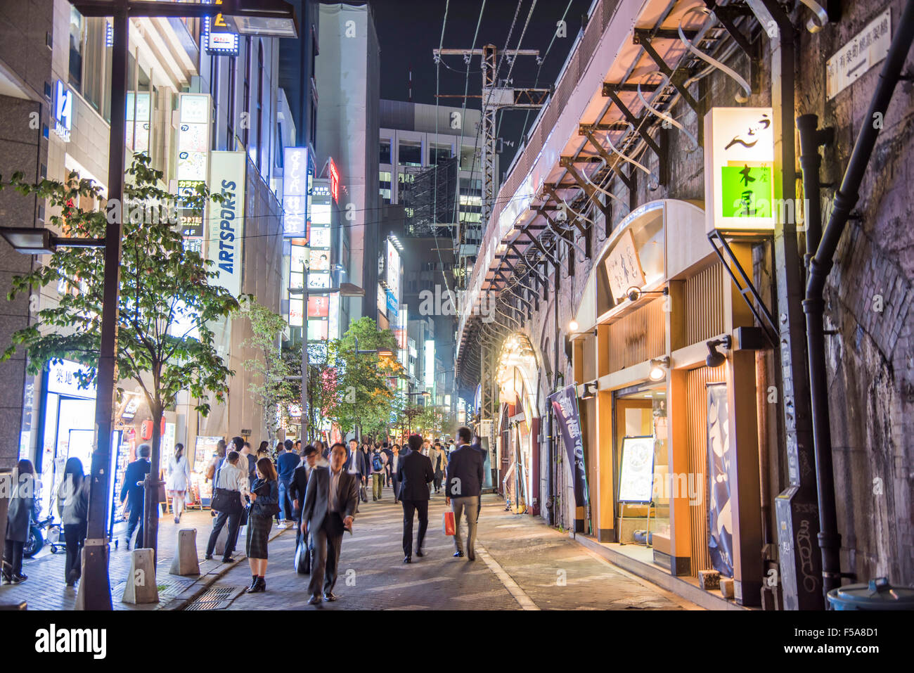 Street scene around Yurakucho station,Minato-Ku,Tokyo,Japan Stock Photo ...