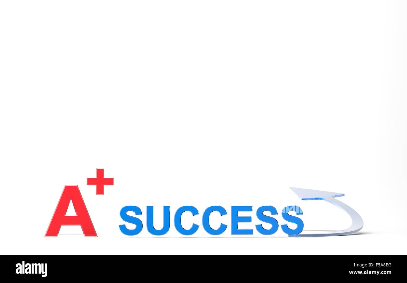 3D close up look at A Plus with nice background Stock Photo - Alamy