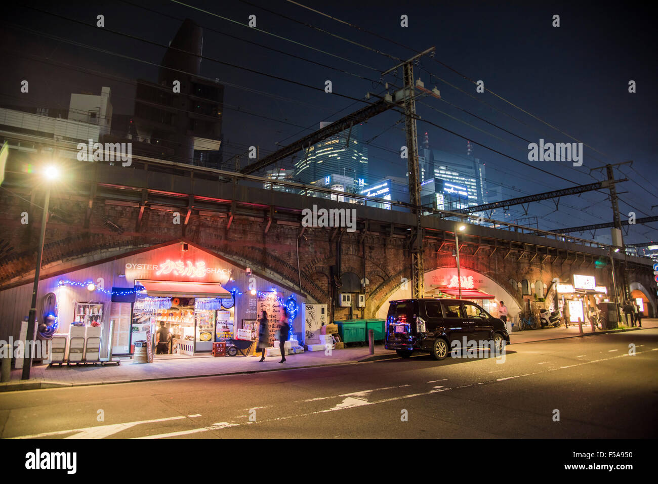 Street scene around Yurakucho station,Minato-Ku,Tokyo,Japan Stock Photo ...