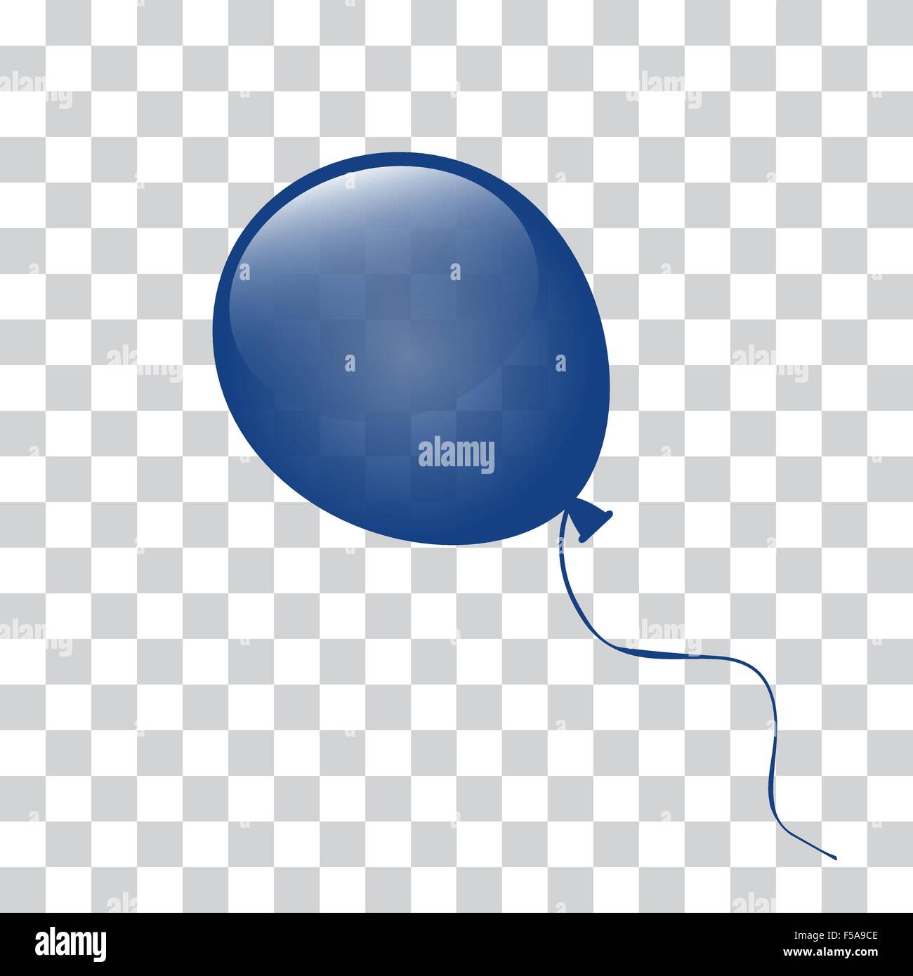 Vector illustration of blue balloon Stock Vector Image & Art - Alamy