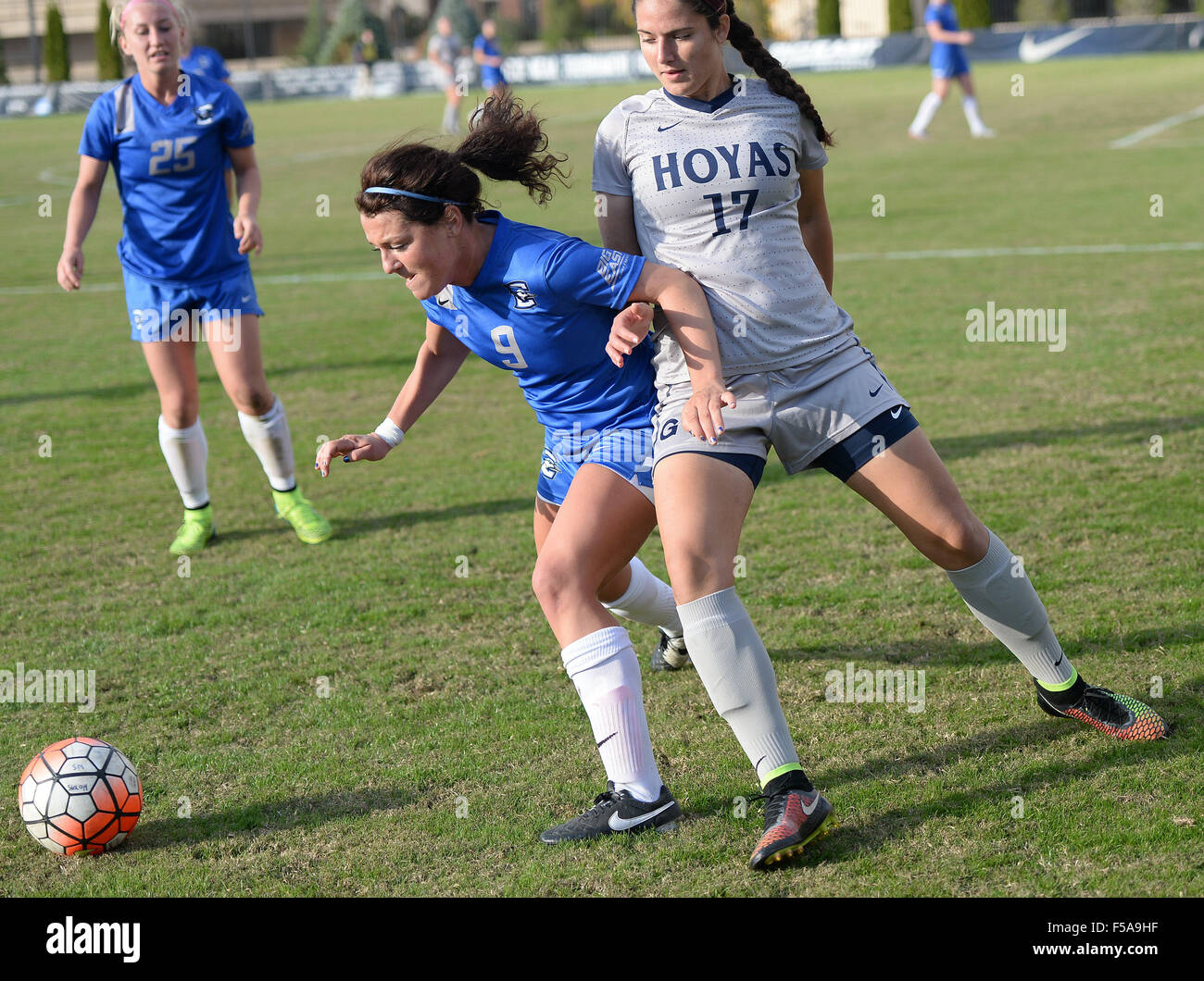 Washington, DC, USA. 30th Oct, 2015. 20151030 - Creighton defender ...