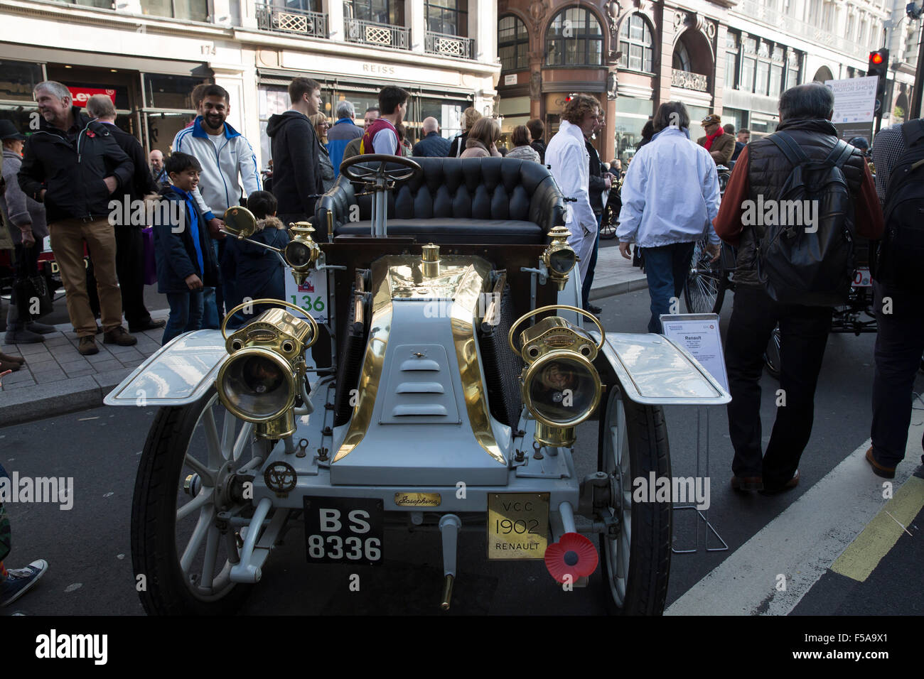 Regent Street London,UK,31st October 2015,1902 Renault parked in Regent ...