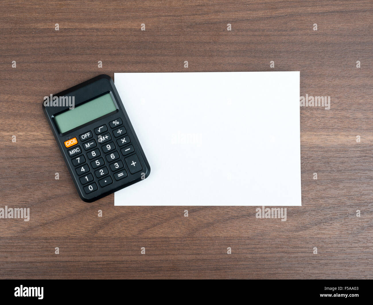 Blank sheet paper calculator hi-res stock photography and images - Alamy