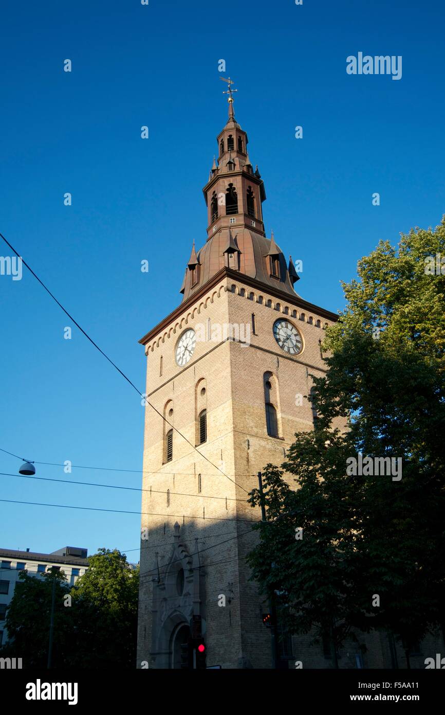 clock tower building landmark Oslo building watch Stock Photo - Alamy