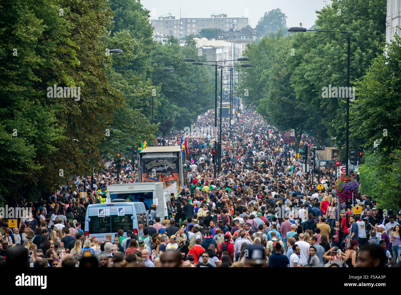 General views of Ladbroke Grove during the Notting Hill Carnival 2015 ...