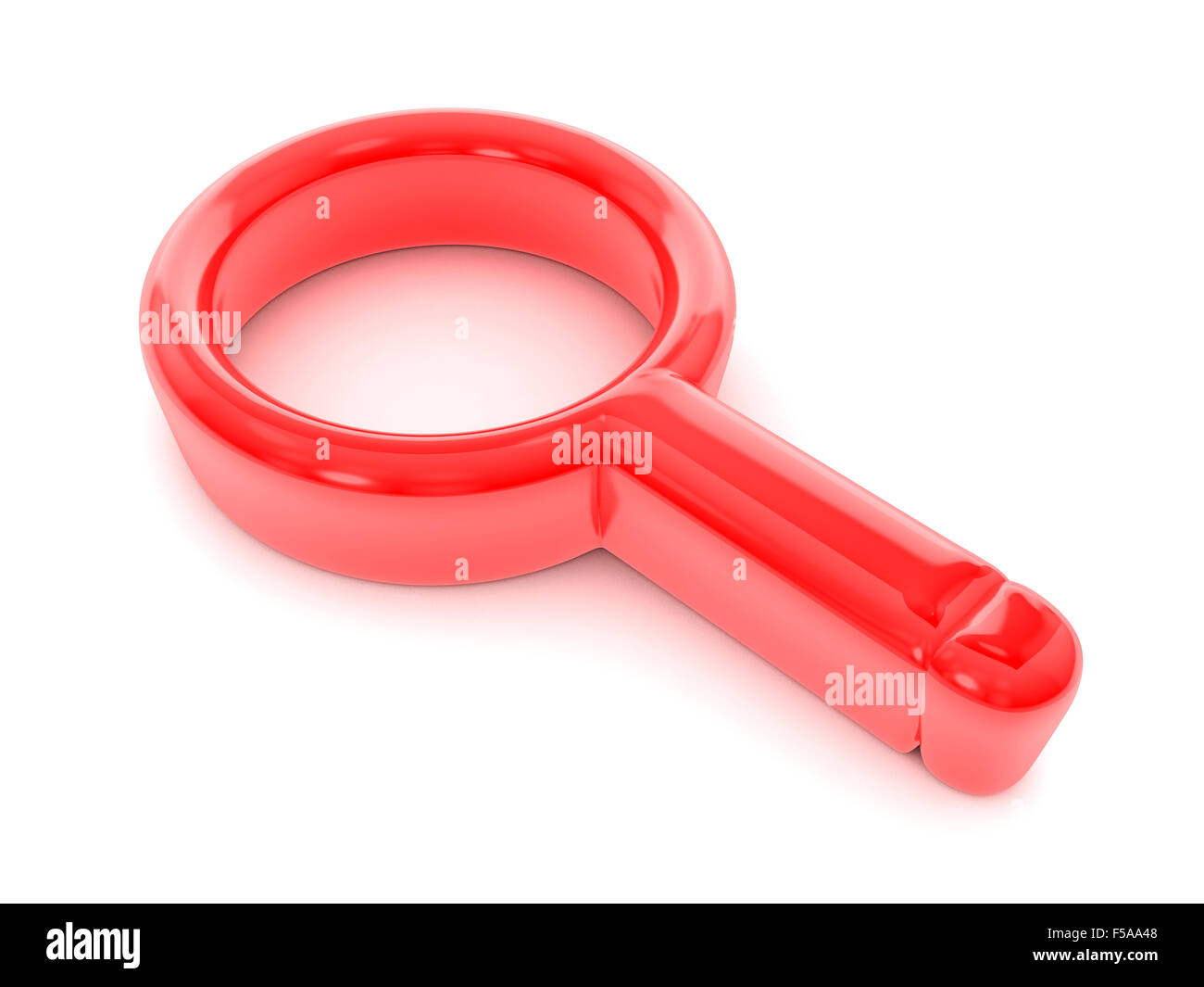 Red balloon magnifier symbol on a white background Stock Photo - Alamy