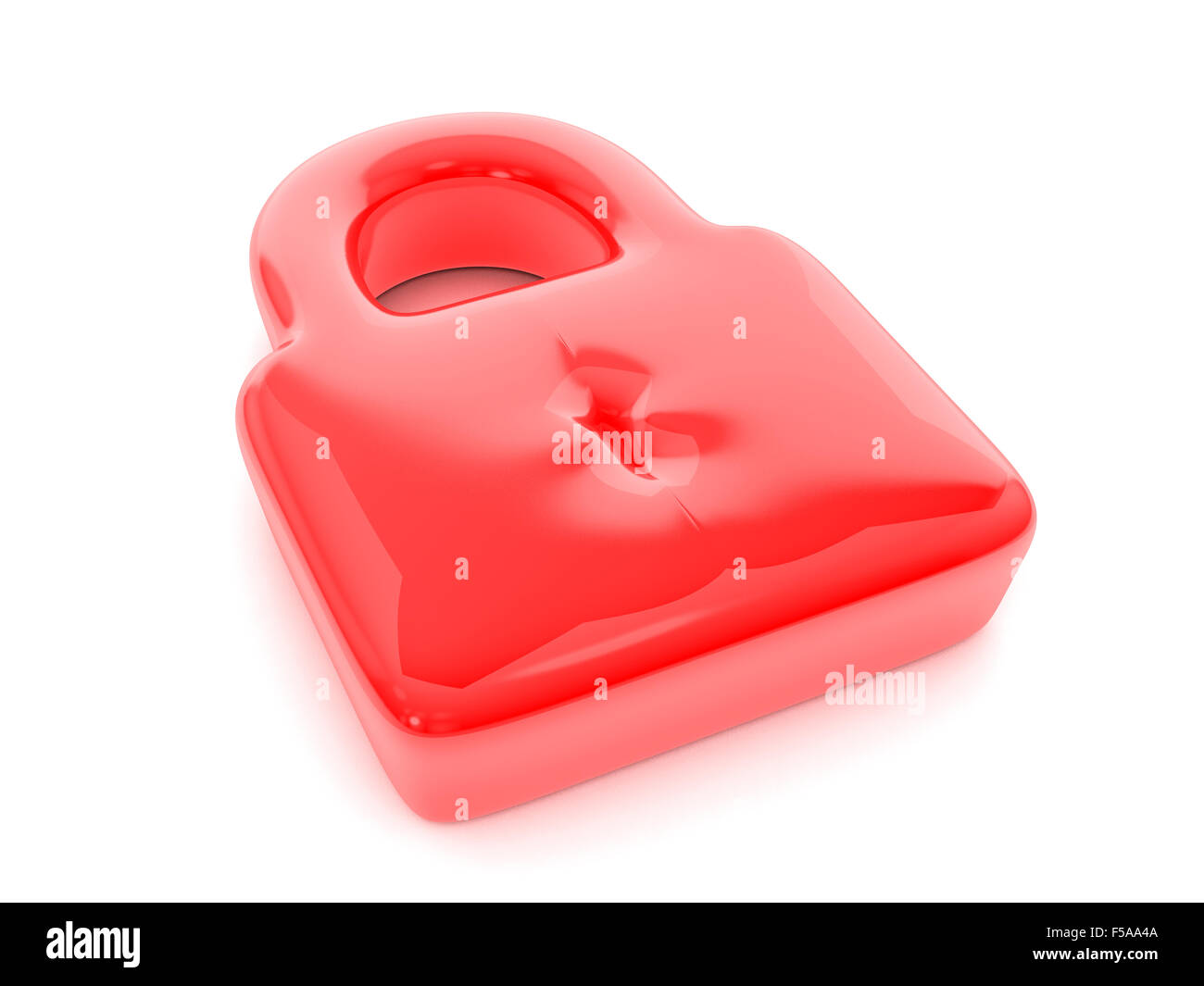 Red balloon padlock symbol on a white background Stock Photo - Alamy