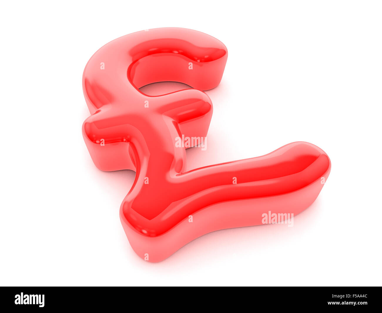 Red balloon pound symbol on a white background Stock Photo - Alamy