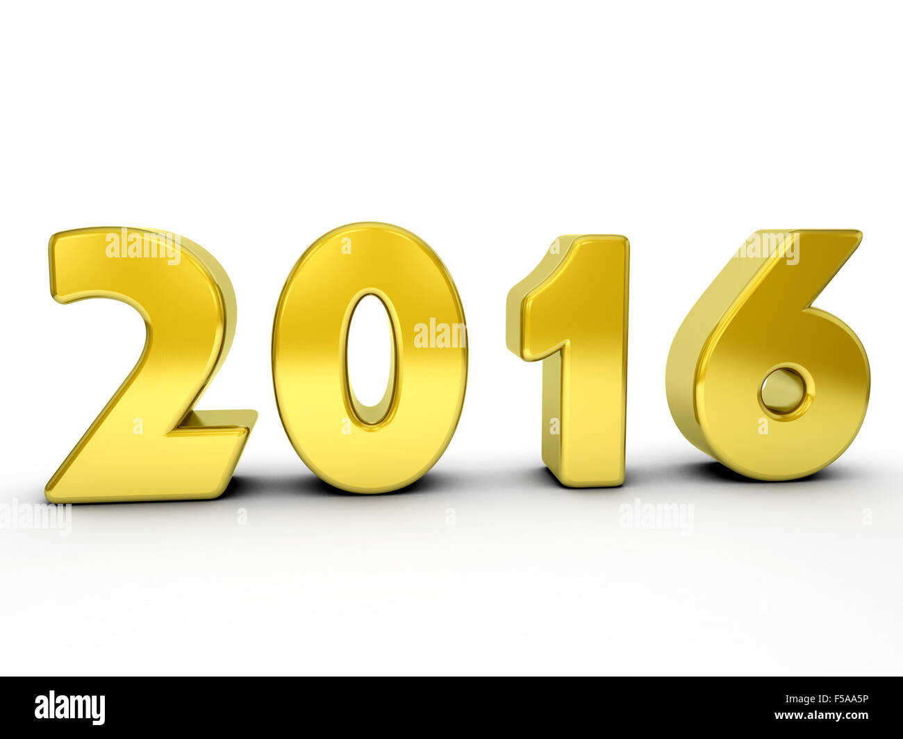 Gold 2016 text on a white background Stock Photo - Alamy
