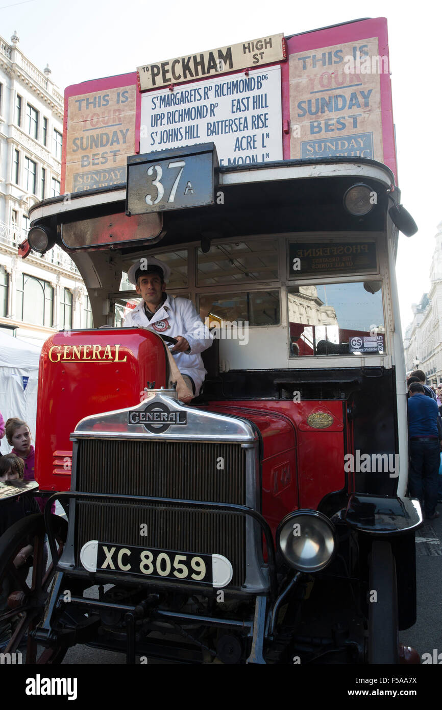 Regent Street London,UK,31st October 2015,AEC-K type centenary London ...