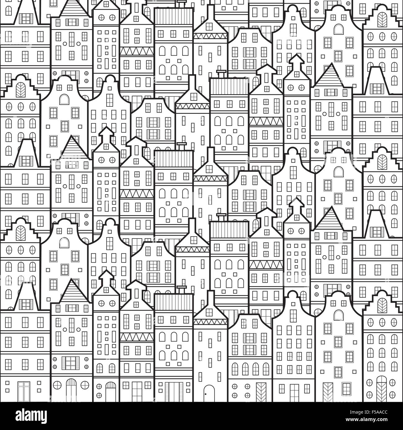 Amsterdam building style Stock Vector Images - Alamy