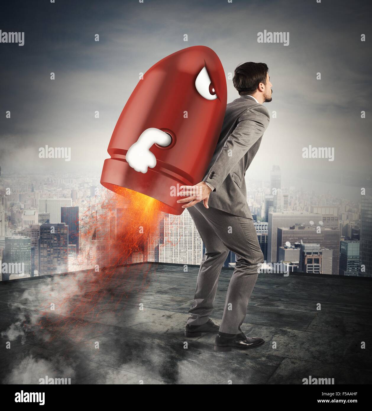 Determination and power businessman Stock Photo - Alamy