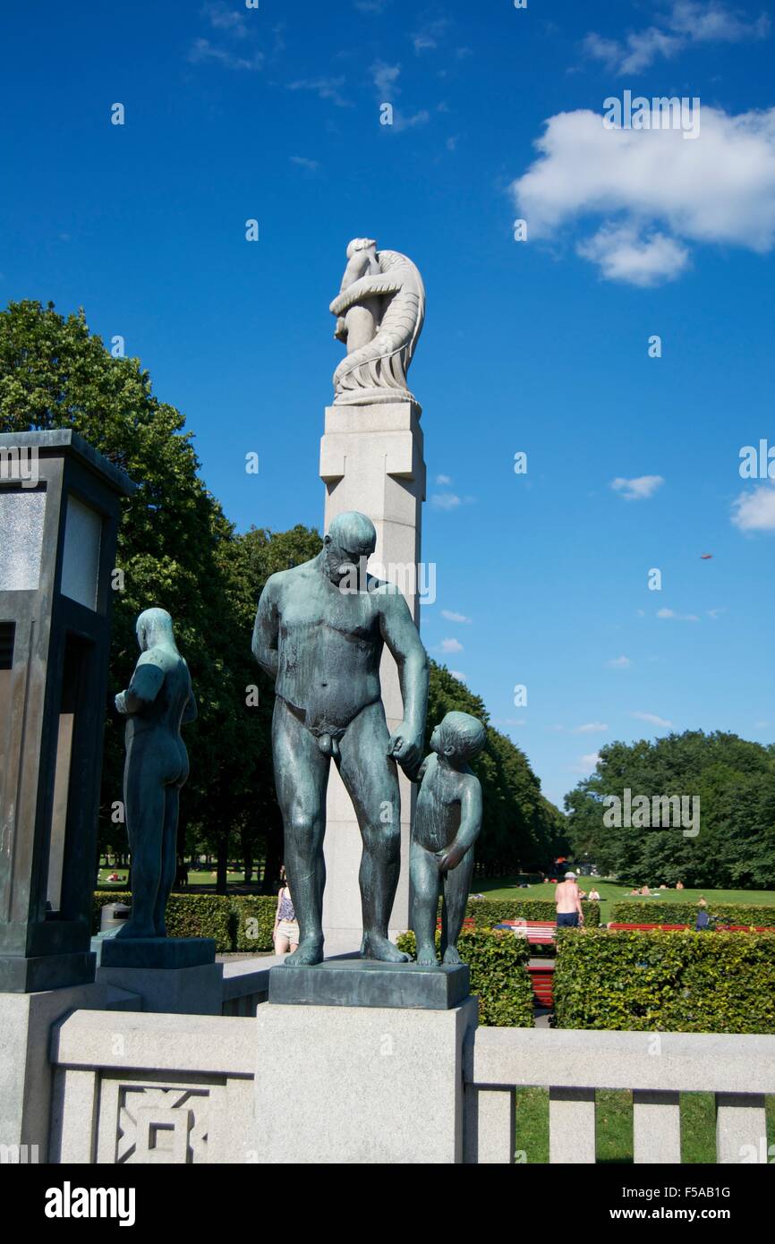 Gustav Vigeland park sculpture Oslo architecture Stock Photo - Alamy