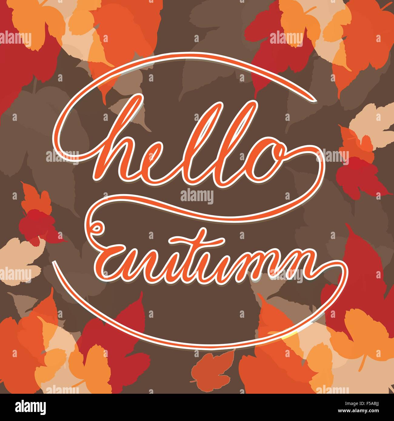 Autumn calligraphy background fall Stock Vector Images - Alamy