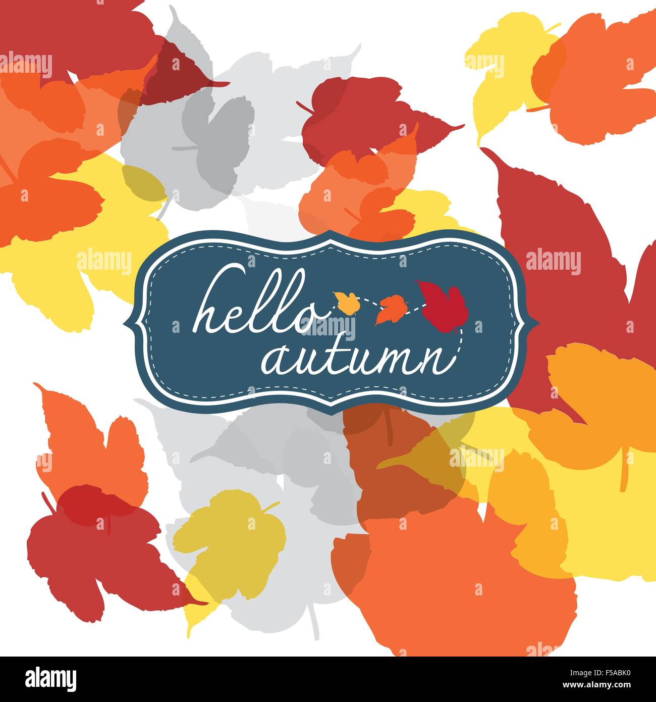 Decor autumn frame white Stock Vector Images - Alamy