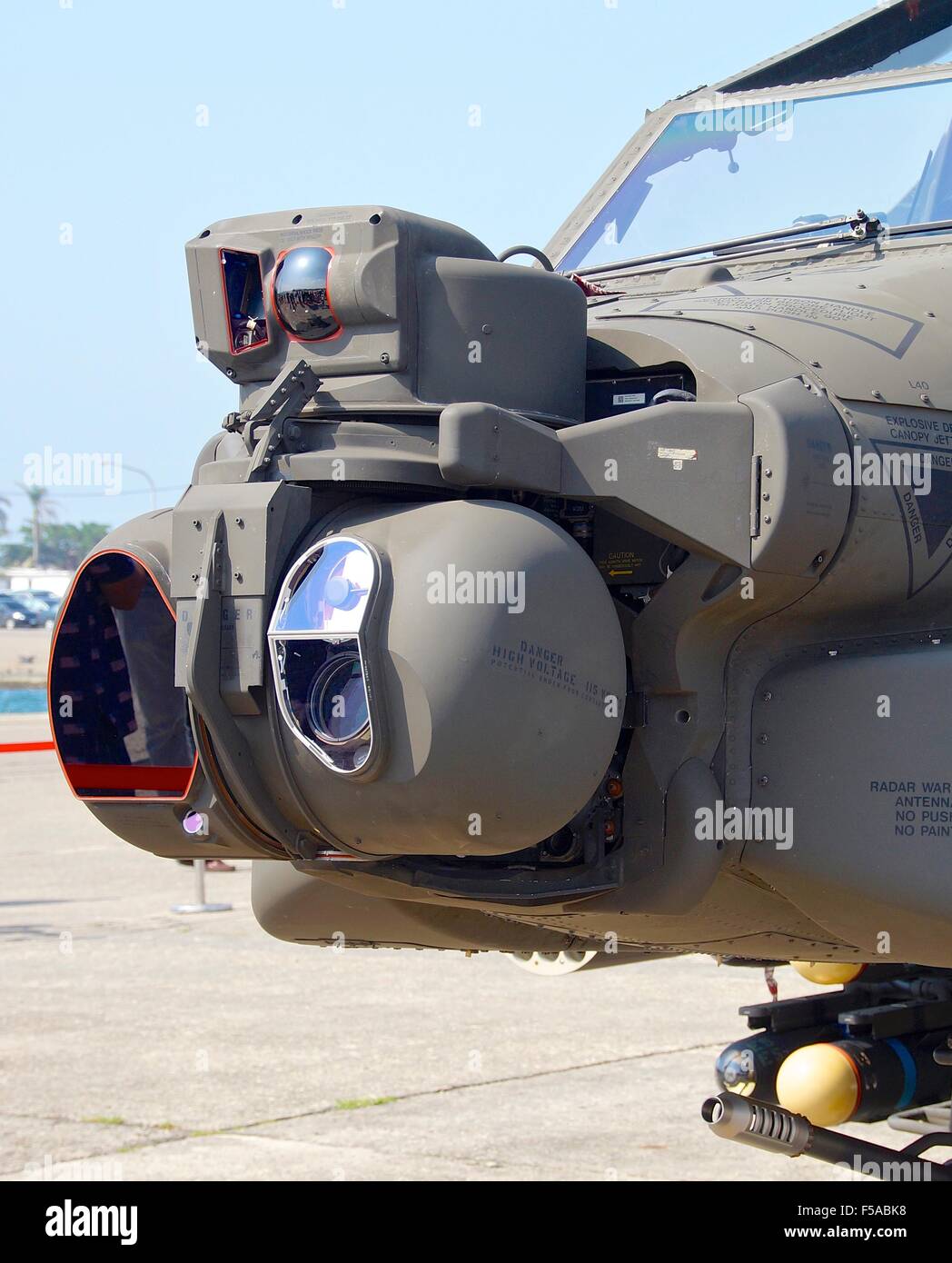 AH-64 Apache attack helicopter for opening to visitors at Kaohsiung ...