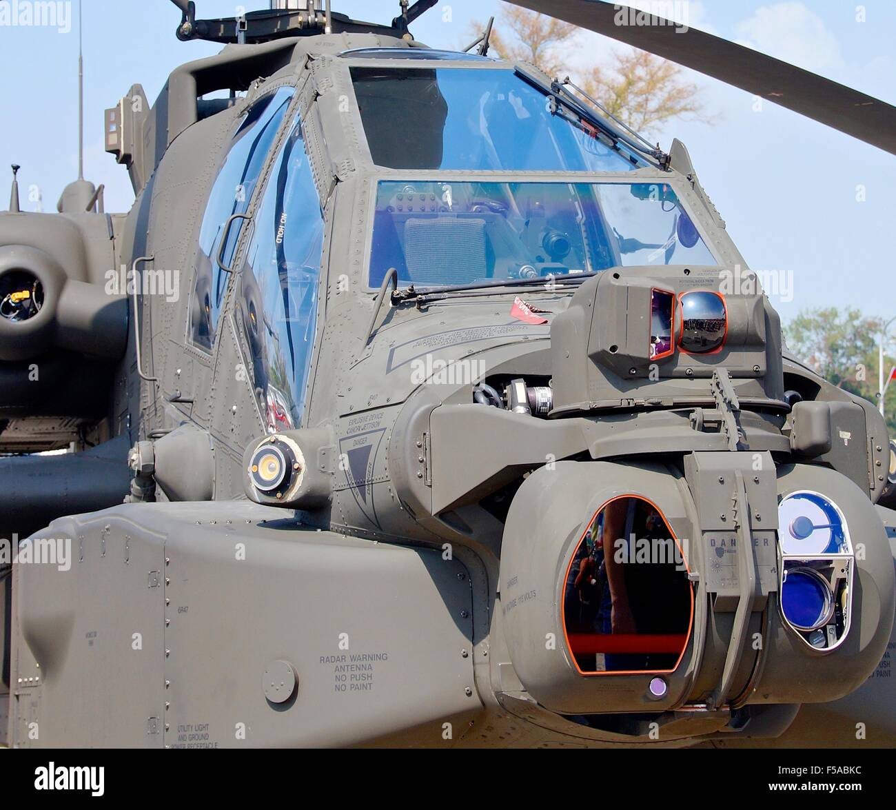AH-64 Apache attack helicopter for opening to visitors at Kaohsiung ...