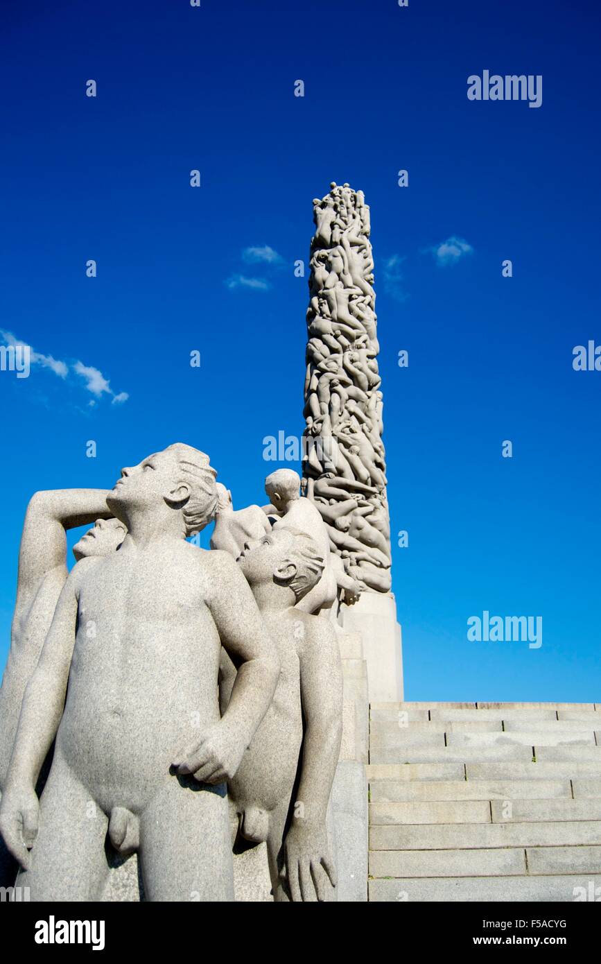 Gustav Vigeland park sculpture Oslo architecture Stock Photo - Alamy