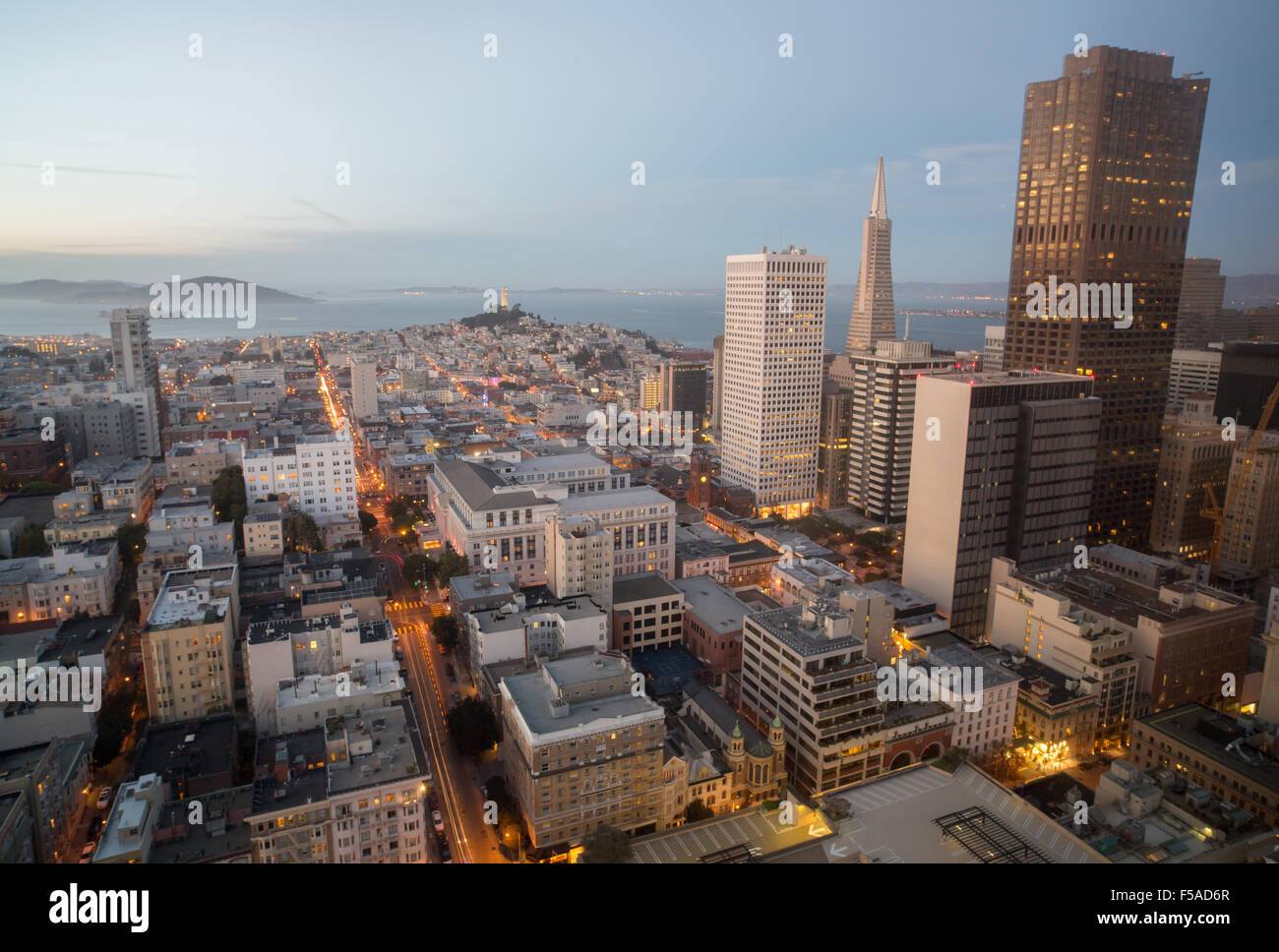 Aerial view of the urban skyline of downtown san francisco hi-res stock ...