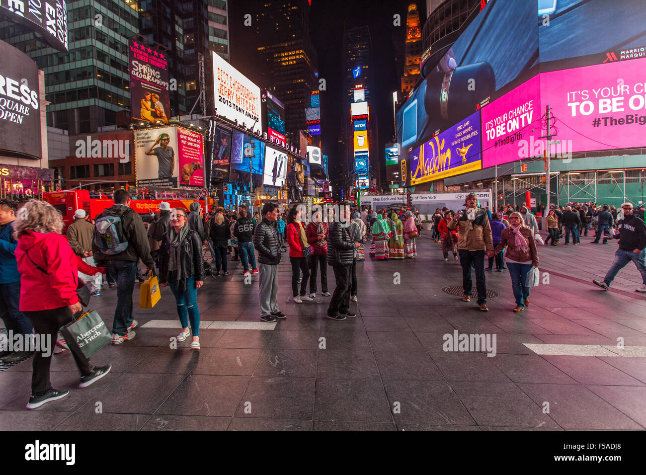 Times Square at night, Midtown Manhattan , New York City, United States ...
